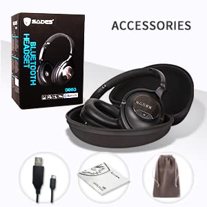Wireless Headphones Bluetooth, SADES Wireless Over Ear Noise Cancelling Bluetooth Stereo Wired Bass Gaming Headset for PS5 PS4 PS4 Pro Xbox Nintendo Switch Travel Home Office