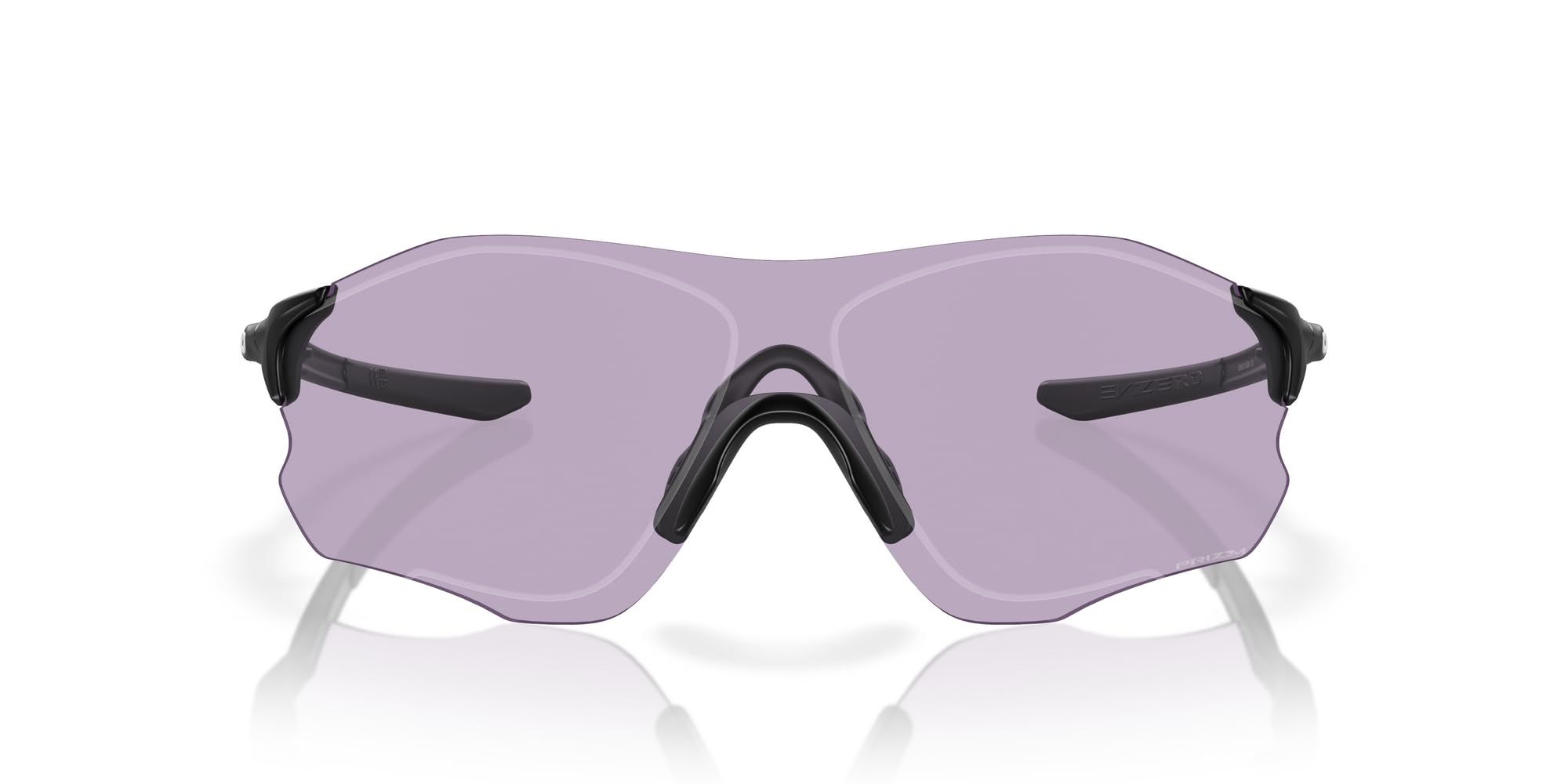 Oakley Men's OO9313 Evzero Path Bridge Fit Rectangular Sunglasses, Polished Black/Prizm Low Light, 38 mm