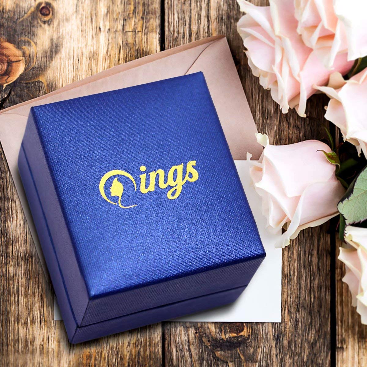 Qings Rose Gold Black Heart Stud Earrings 925 Sterling Silver Exquisite Sparkling Star Cubic Zircon as Birthday Gift for Women
