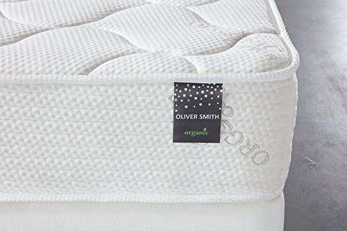 Oliver Smith - Organic Cotton - 10 Inch - Comfort Firm Sleep - Cool Memory Foam & Pocket Spring Mattress - Green Foam Certified - Twin
