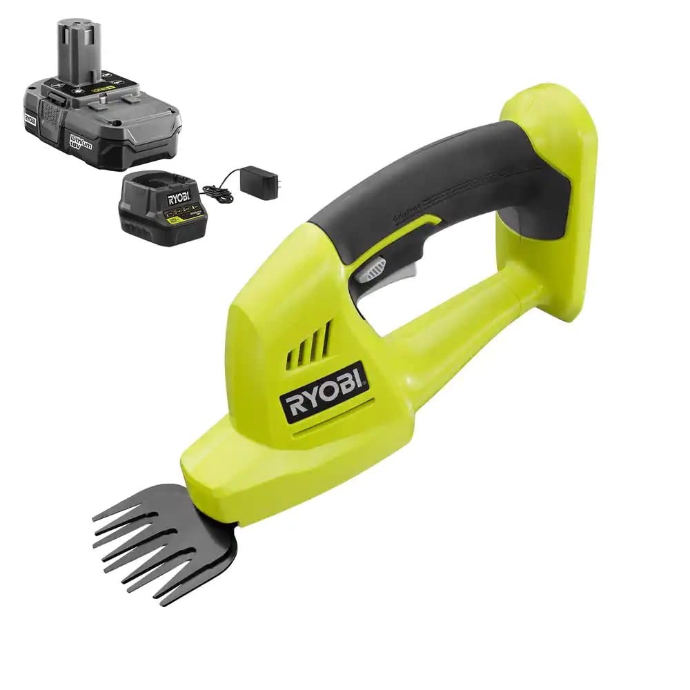 ONE+ 18V Cordless Battery Grass Shear Trimmer with 1.5 Ah Battery and Charger
