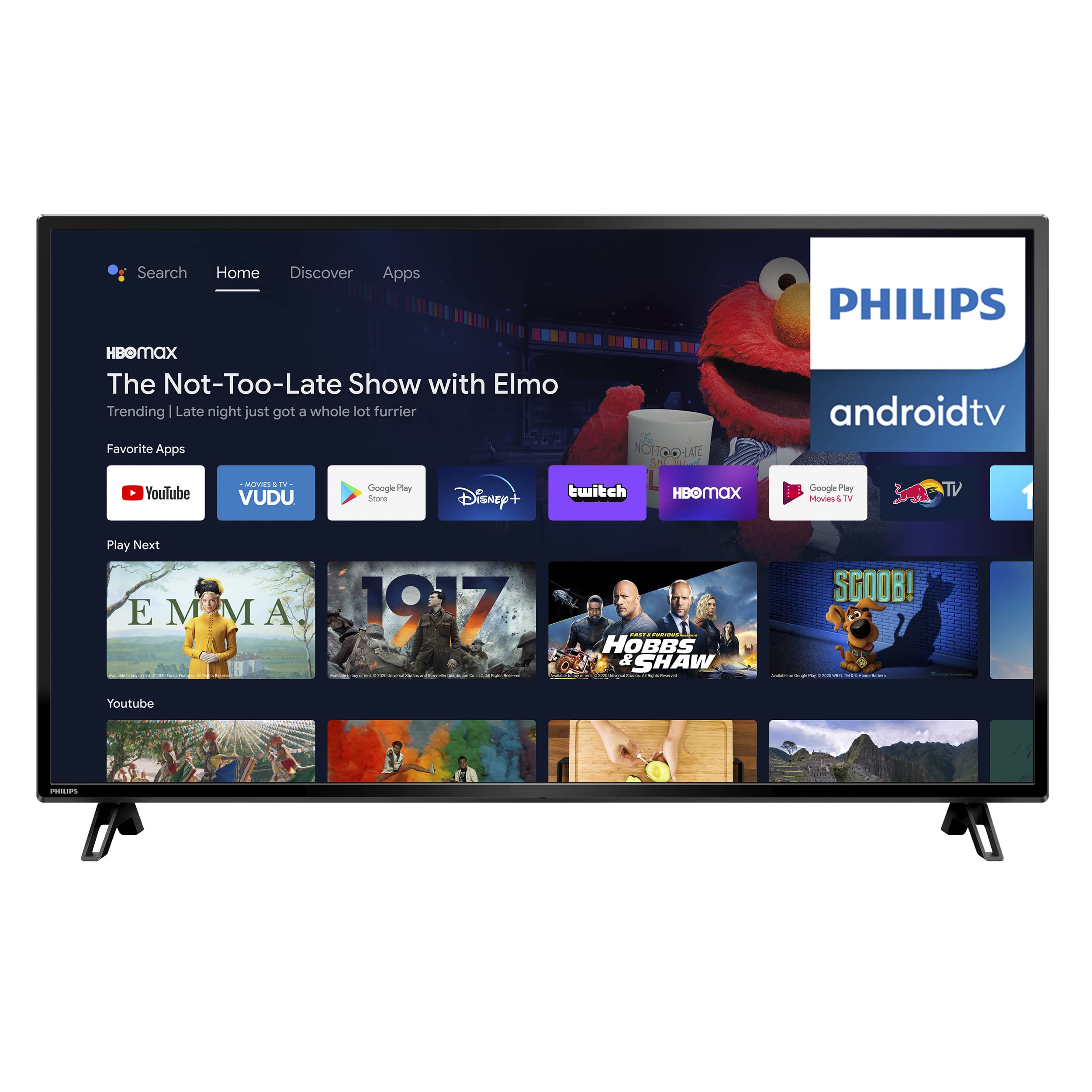 PHILIPS 55-Inch 4K UHD LED Android Smart TV with Voice Remote, HDR10, Google Assistant and Chromecast Built-in