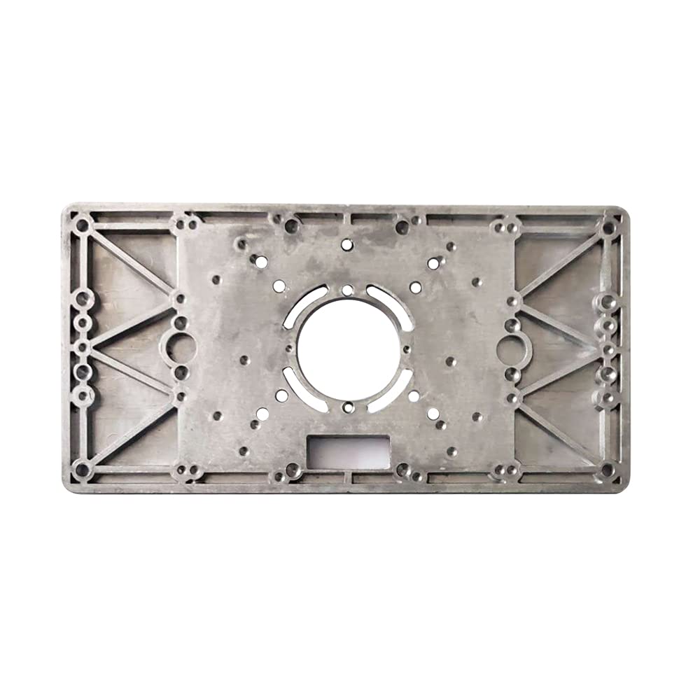 Router Table Insert Plate Aluminum, Multifunctional Woodworking Benches Router Trimmer Models Engraving Machine with 4 Rings Tools Flip Board (Size: Approx. 235 120 8mm /9.3 4.7 0.3in)