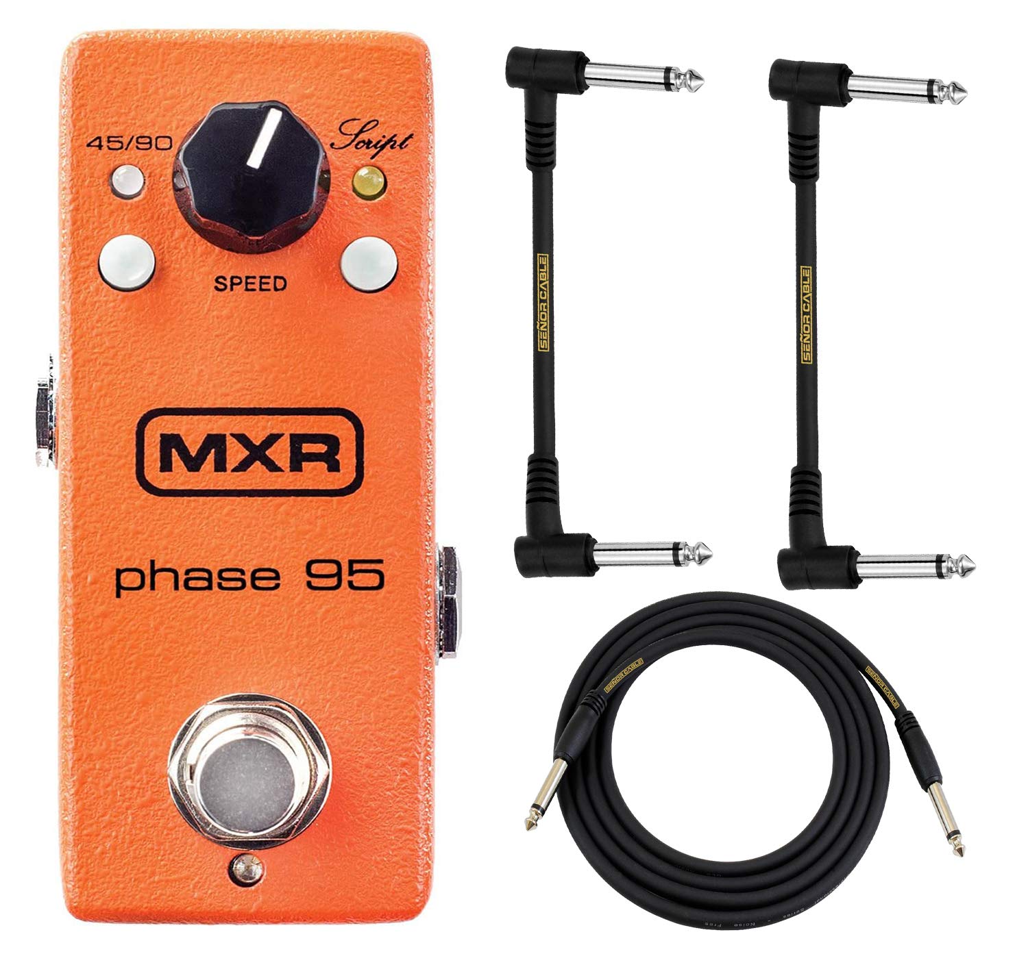 MXR M290 Mini Phase 95 Phaser Effects Pedal for Electric Guitar included 2 x Senor Path Cable and Instrument Cable