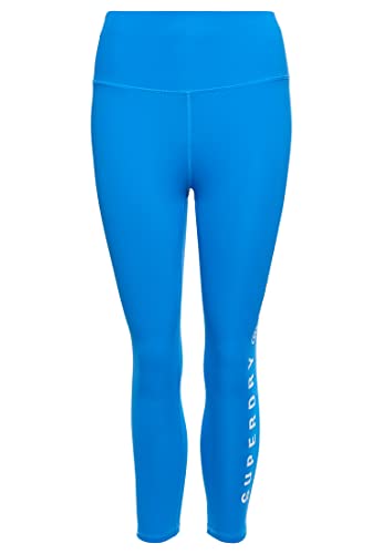 Superdry Womens Training Essential Capri Leggings Vibrant Blue Size 12