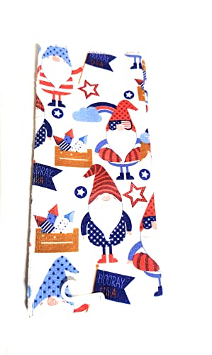 Set of 2 Decorative Patriotic 4th of July Gnomes Kitchen Towels, 15x25 in
