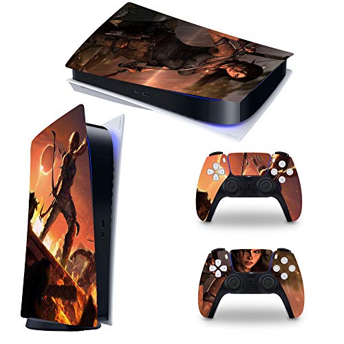 Stolen Tomb - PS5 Digital Edition Skin Console and 2 Controller, Vinyl Decal Sticker Full Cover Protective