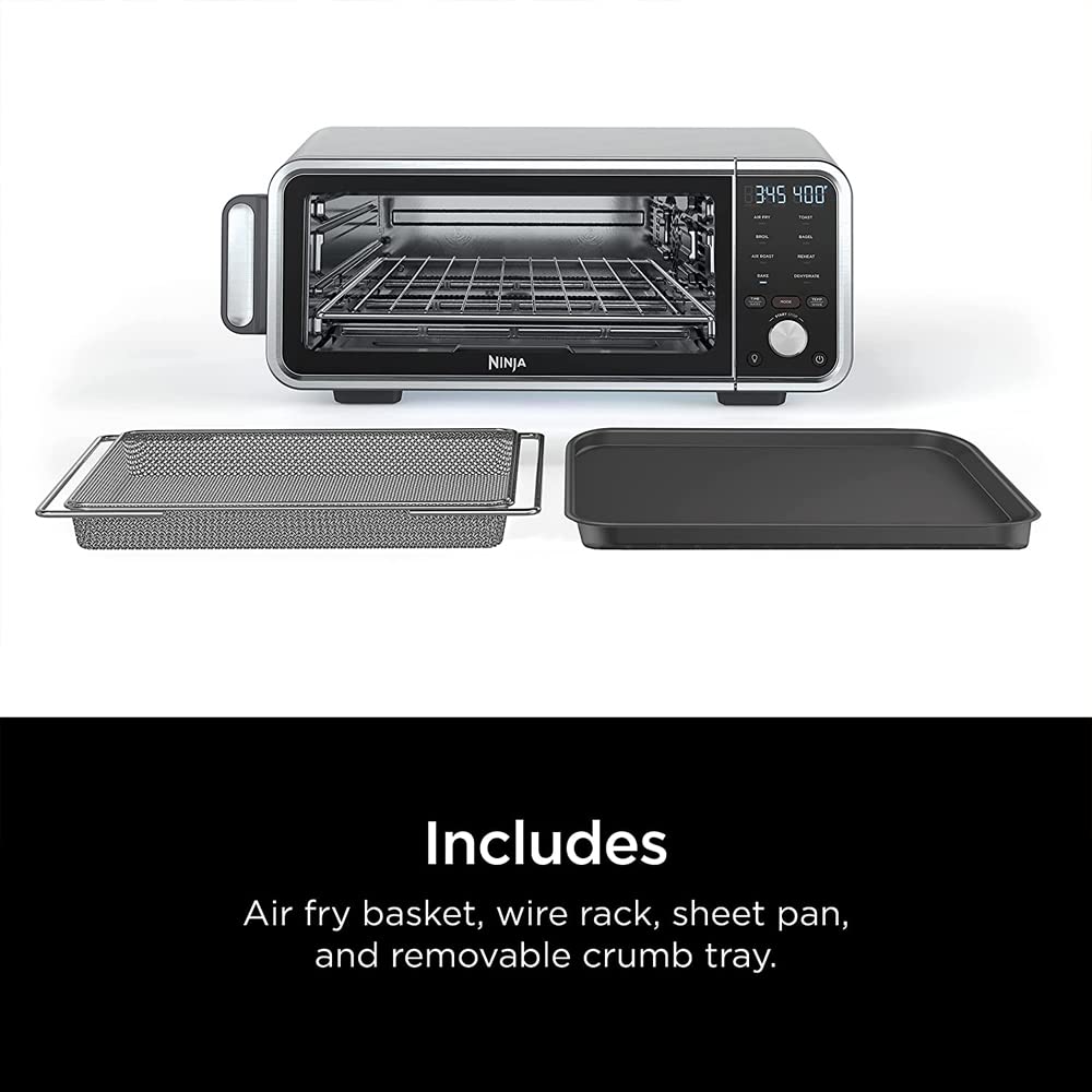 Ninja FT205CO Digital Air Fry Pro Countertop 8-in-1 Oven Extended Height (Renewed) Bundle with 3 YR CPS Enhanced Protection Pack