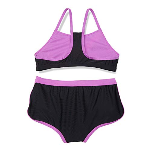 Speedo Girl's Swimsuit Two Piece Bikini Boy Short Set