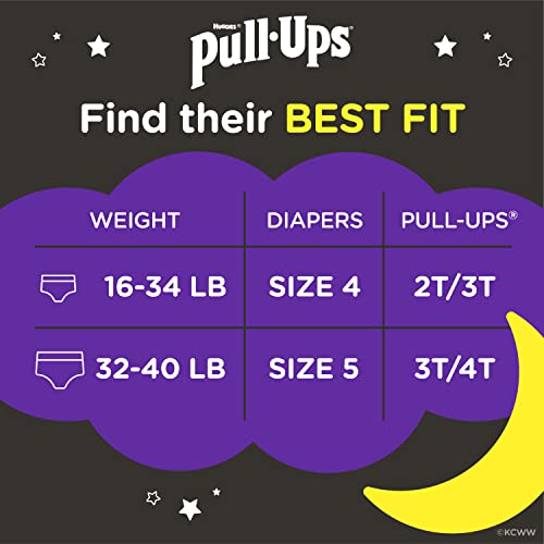Pull-Ups Boys' Nighttime Potty Training Pants Training Underwear, 2T-3T, 21 Ct