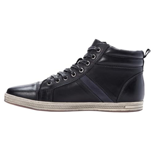 Propét Mens Lucas Hi Skate Shoe, Black, 14 US