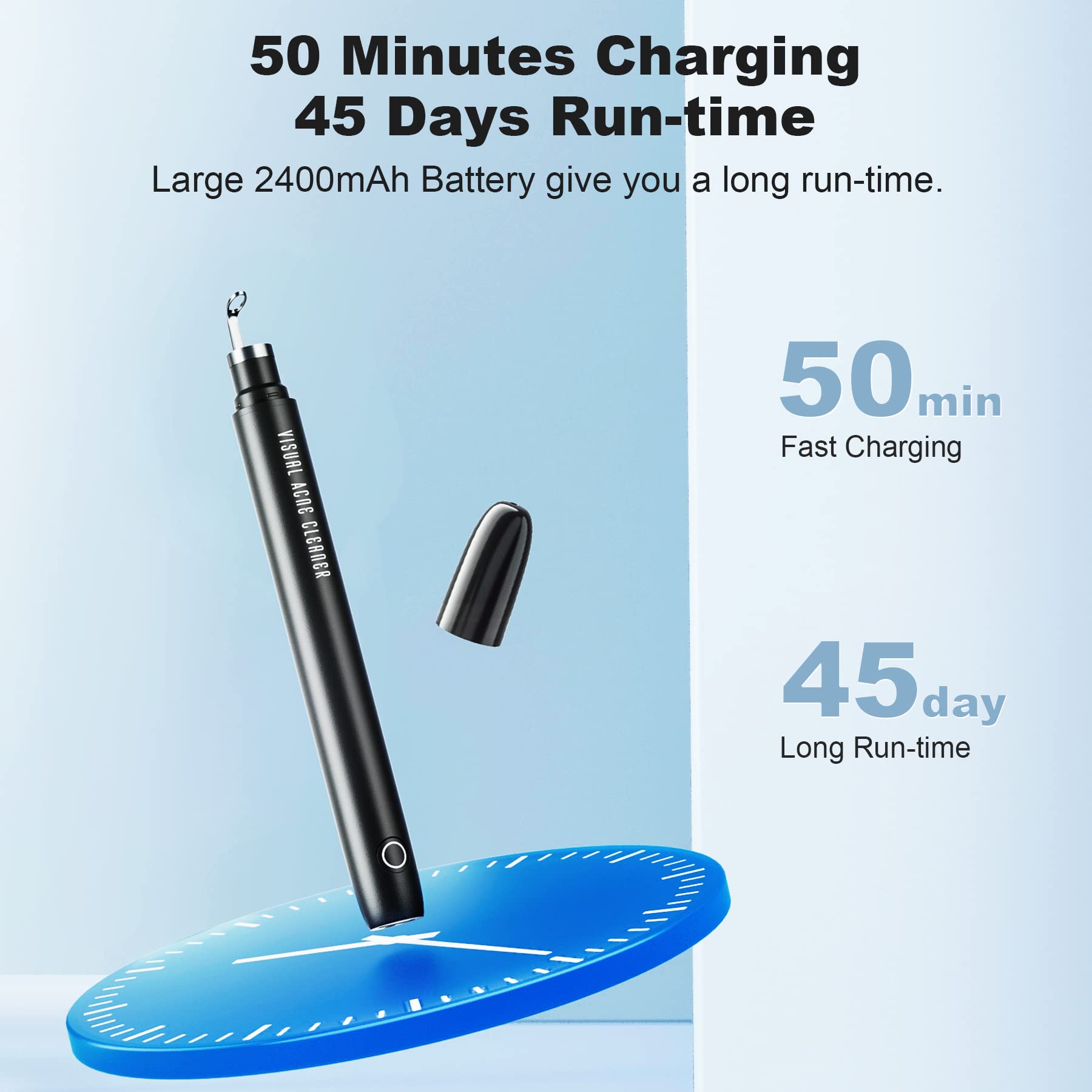 YUYUKO Blackhead Remover Tools, Pimple Popper Tool Kit, Visible Pore Cleaner with Ultra HD Camera and Lights, Rechargeable, Comedones Blackhead Extractor Tool for iPhone, iPad & Android Smart Phones