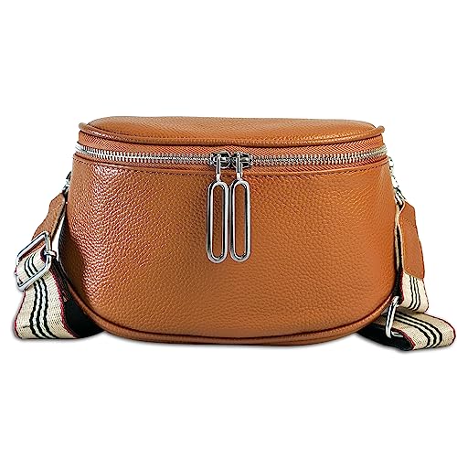 ZOSIVEB Genuine Leather Women's Crossbody Shoulder Sling Bags/Satchel Bag/Cowhide Saddle Bag/Chest Bag/Shoulder Messenger Bag (Black)