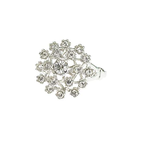 Providence Vintage Jewelry Clear Austrian Crystal 18k White Gold Plated Burst Ring