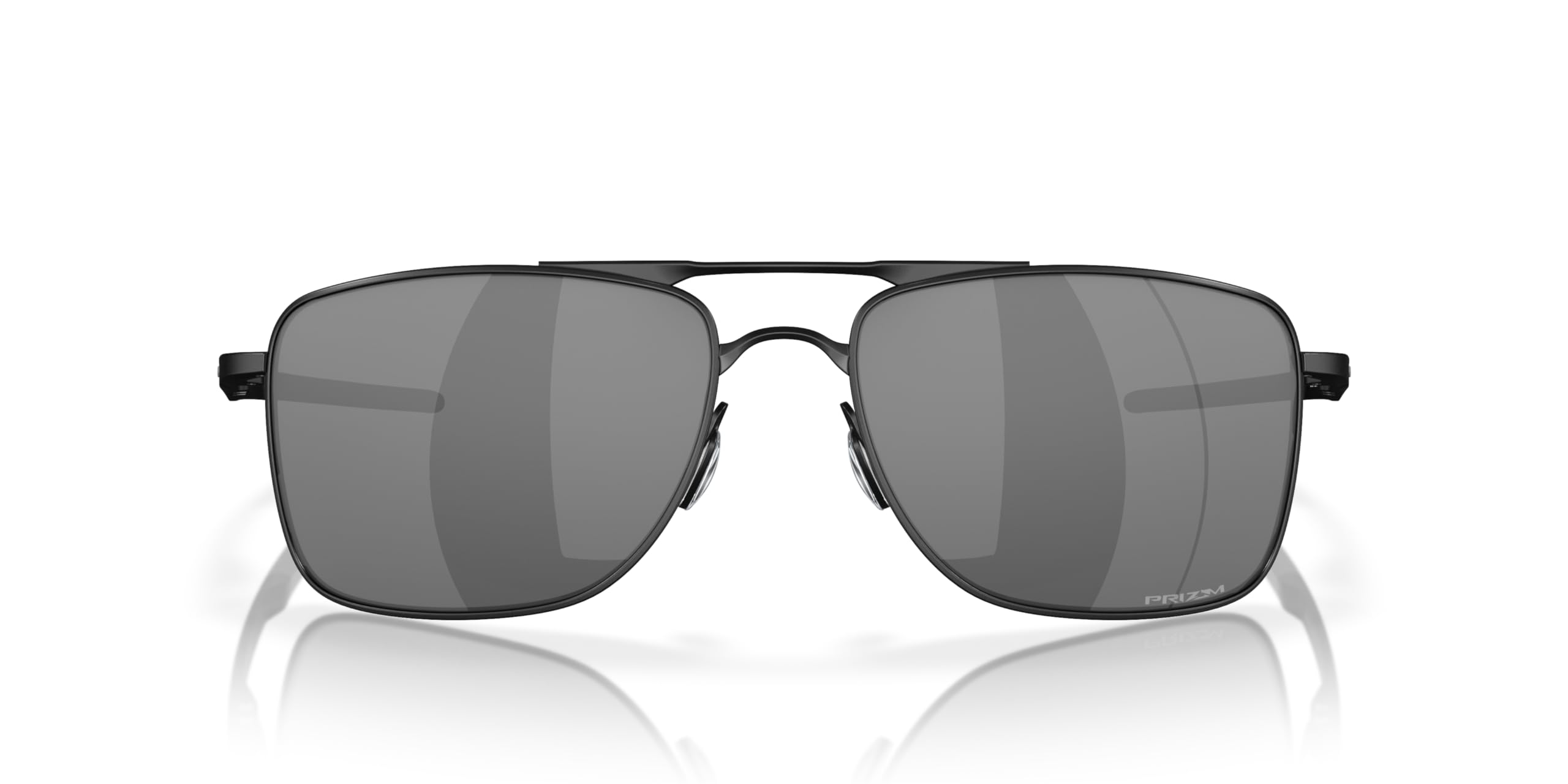 Oakley Men's OO4124 Gauge 8 Rectangular Sunglasses, Matte Black/Prizm Black Polarized, 57 mm