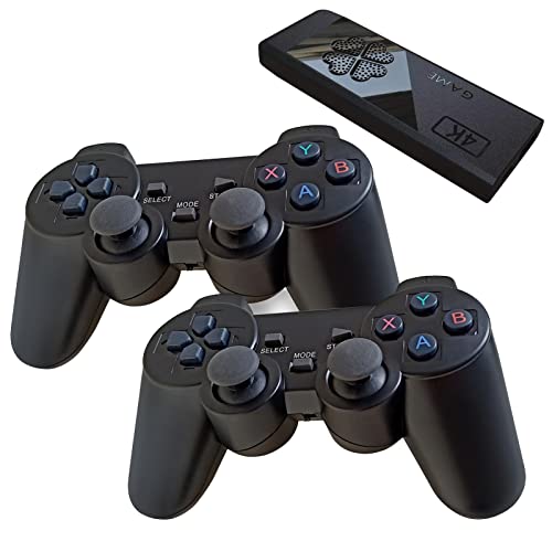 WskLinft 1 Set Video Game Console Game Control Plug and Play Retro Game Console with 2 Ergonomic Controllers for Home 64GB