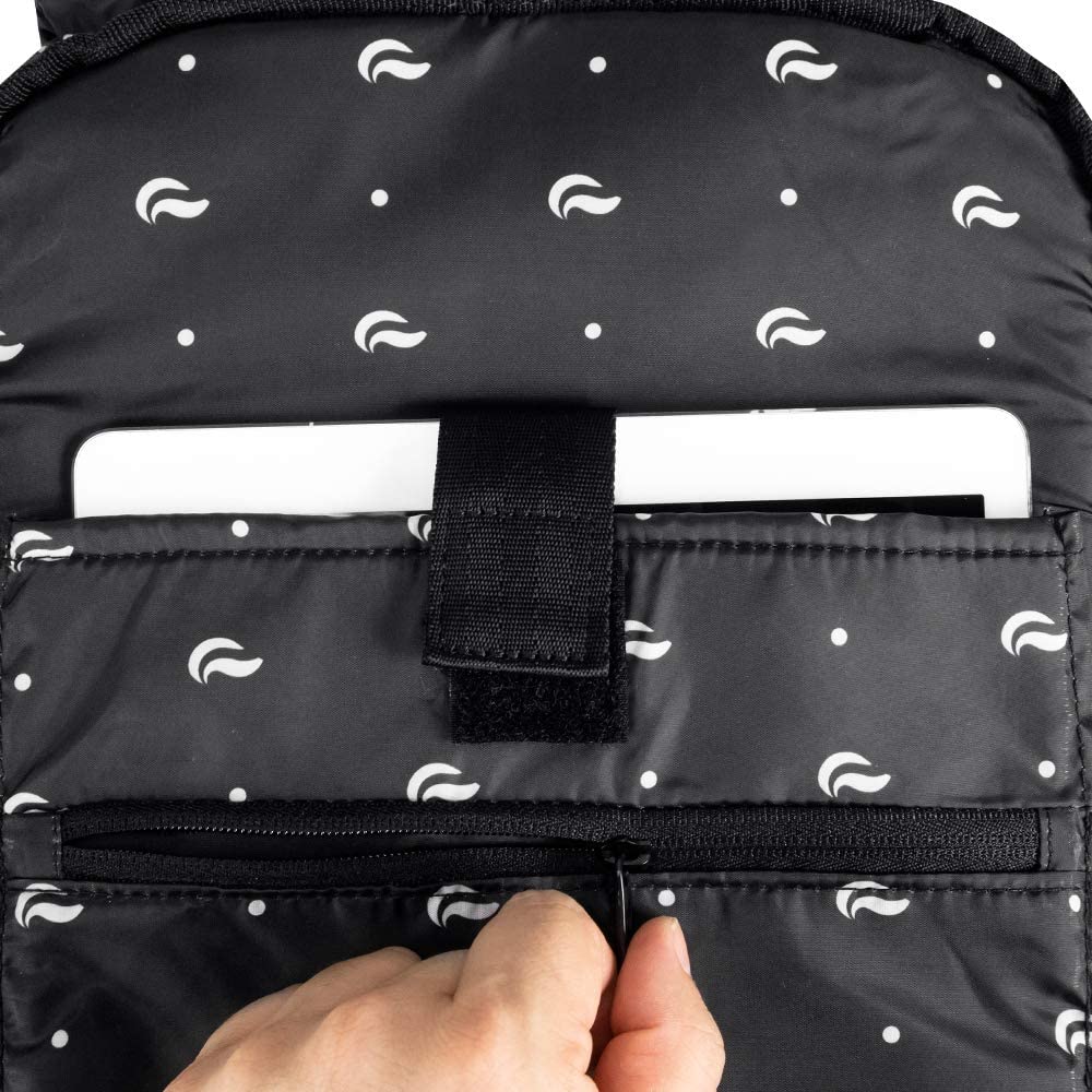 Skunk Backpack Urban - Smell Proof - Weather Resistant - NOW WITH COMBO LOCK (Blue/Brown Leather)