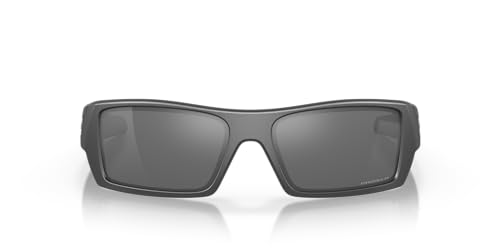 Oakley Men's Oo9014 Gascan Rectangular Sunglasses, Steel/Prizm Black Polarized, 60 mm + 1