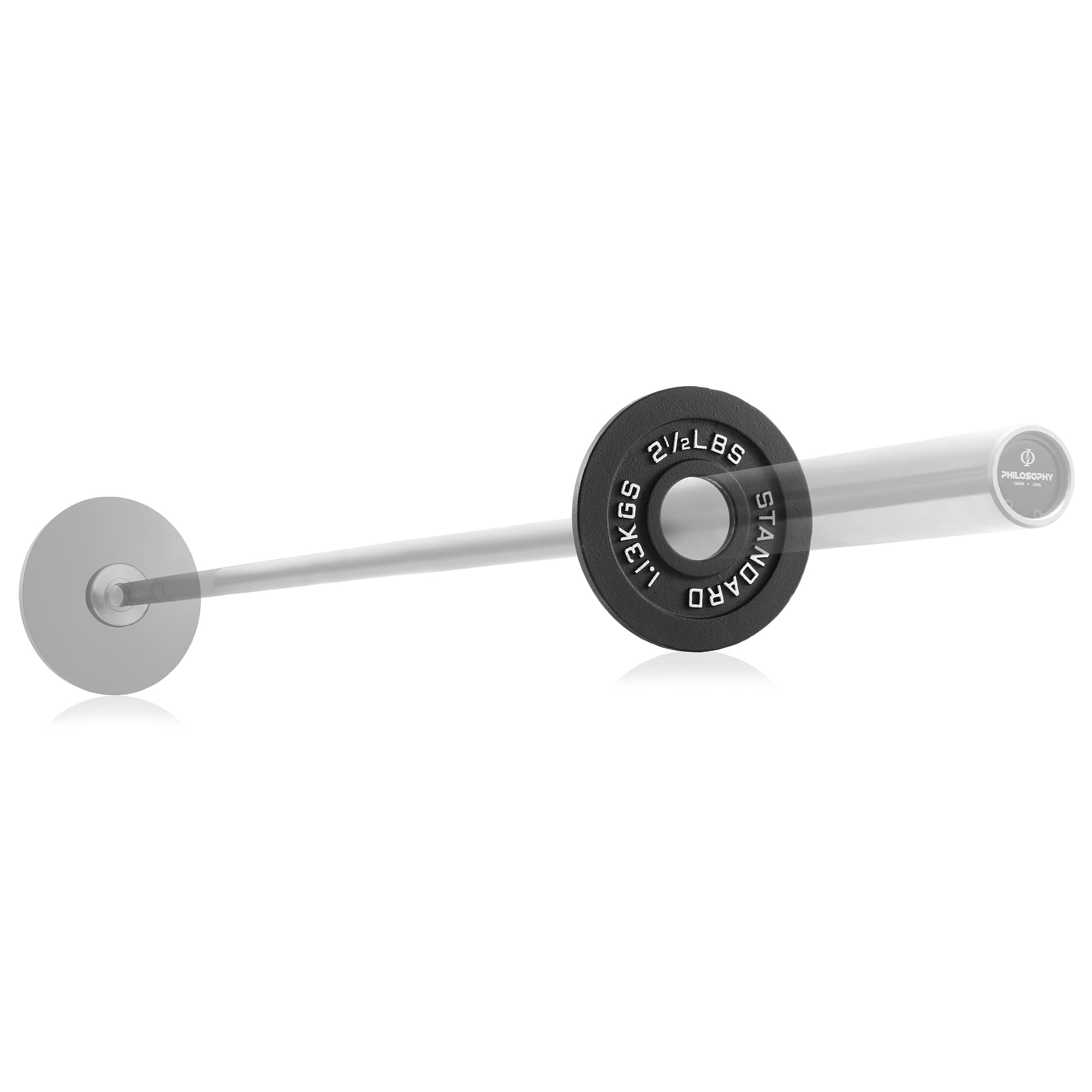 Philosophy Gym Standard Cast Iron Olympic 2-inch Weight Plate, 2.5 LB, Single Weight Plate