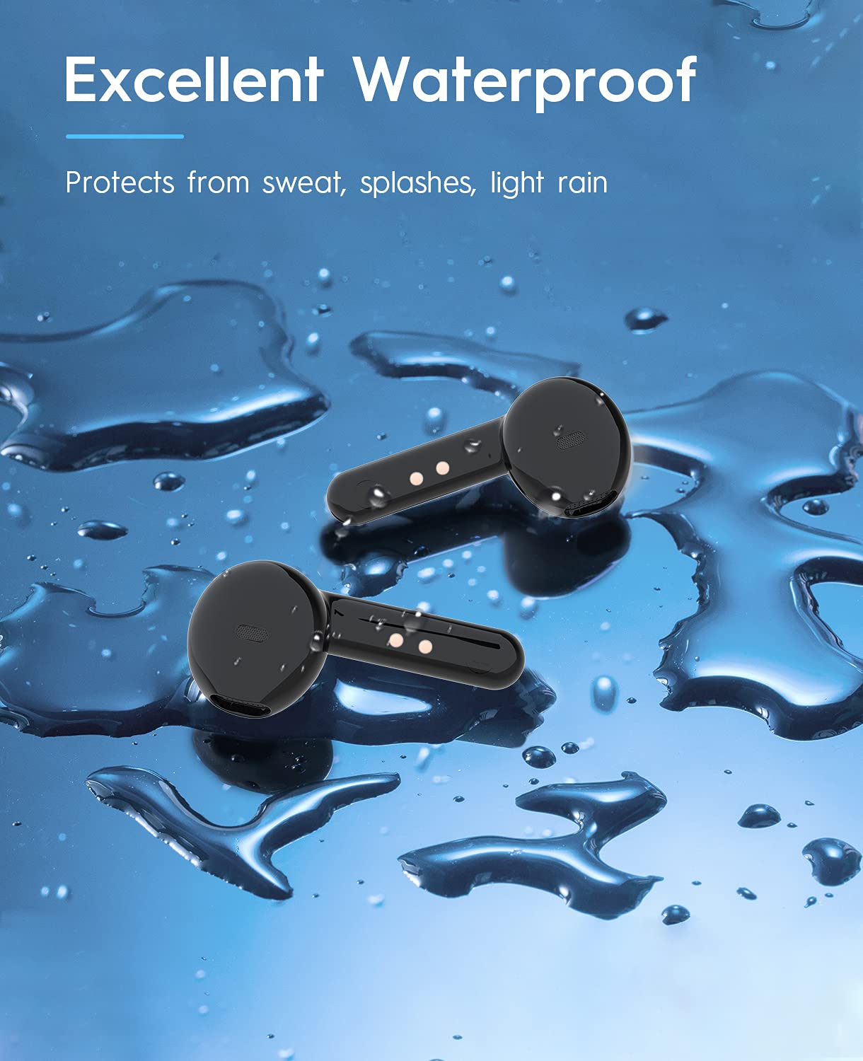 Tecno Wireless Bluetooth Earbuds with Microphone, Bluetooth Headphone Noise Cancelling Earbuds,