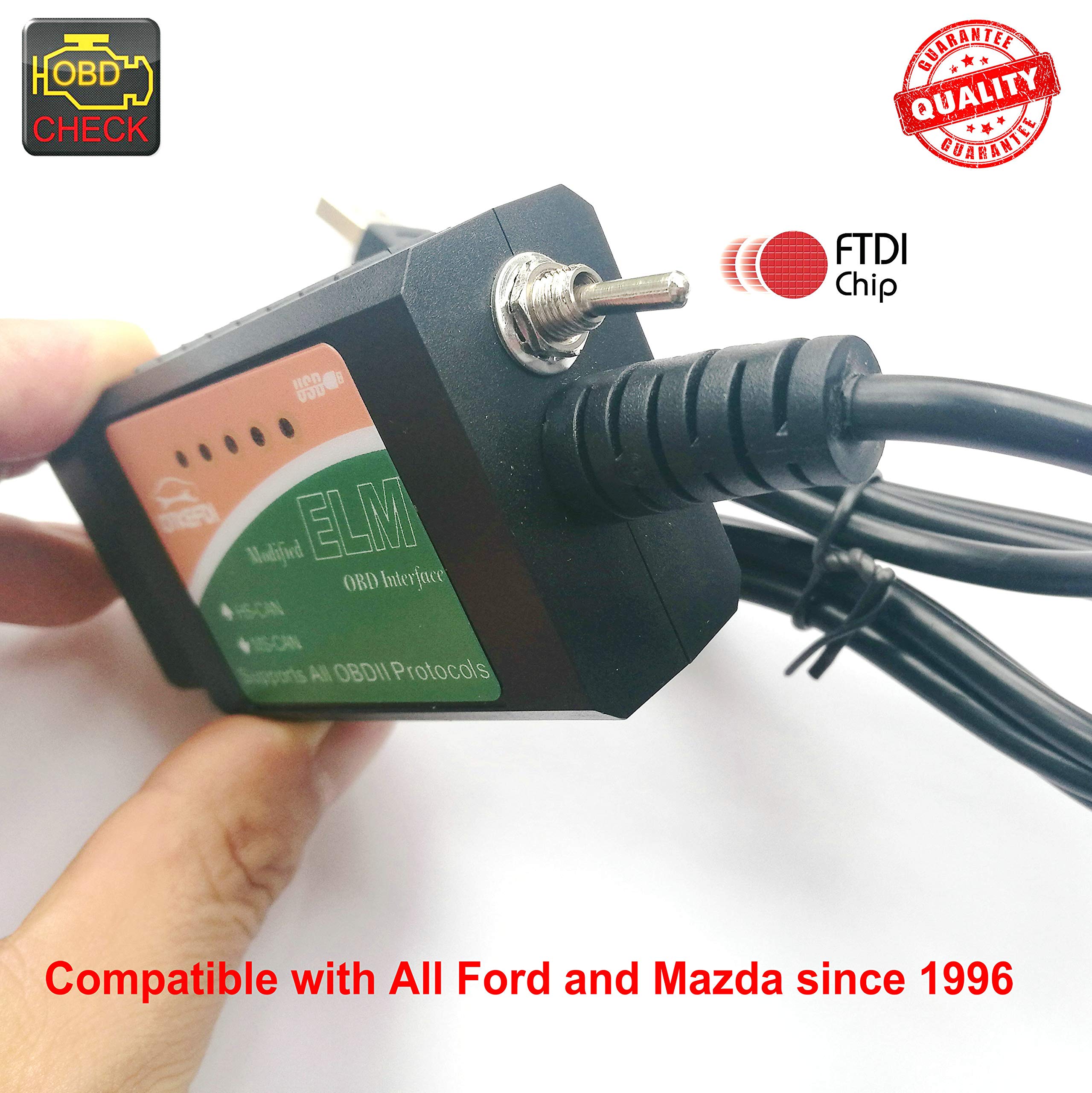OBD Diagnostic Tool,Modified 327 USB Switch 500 kbit/s Works with 4scan Focuuus Software