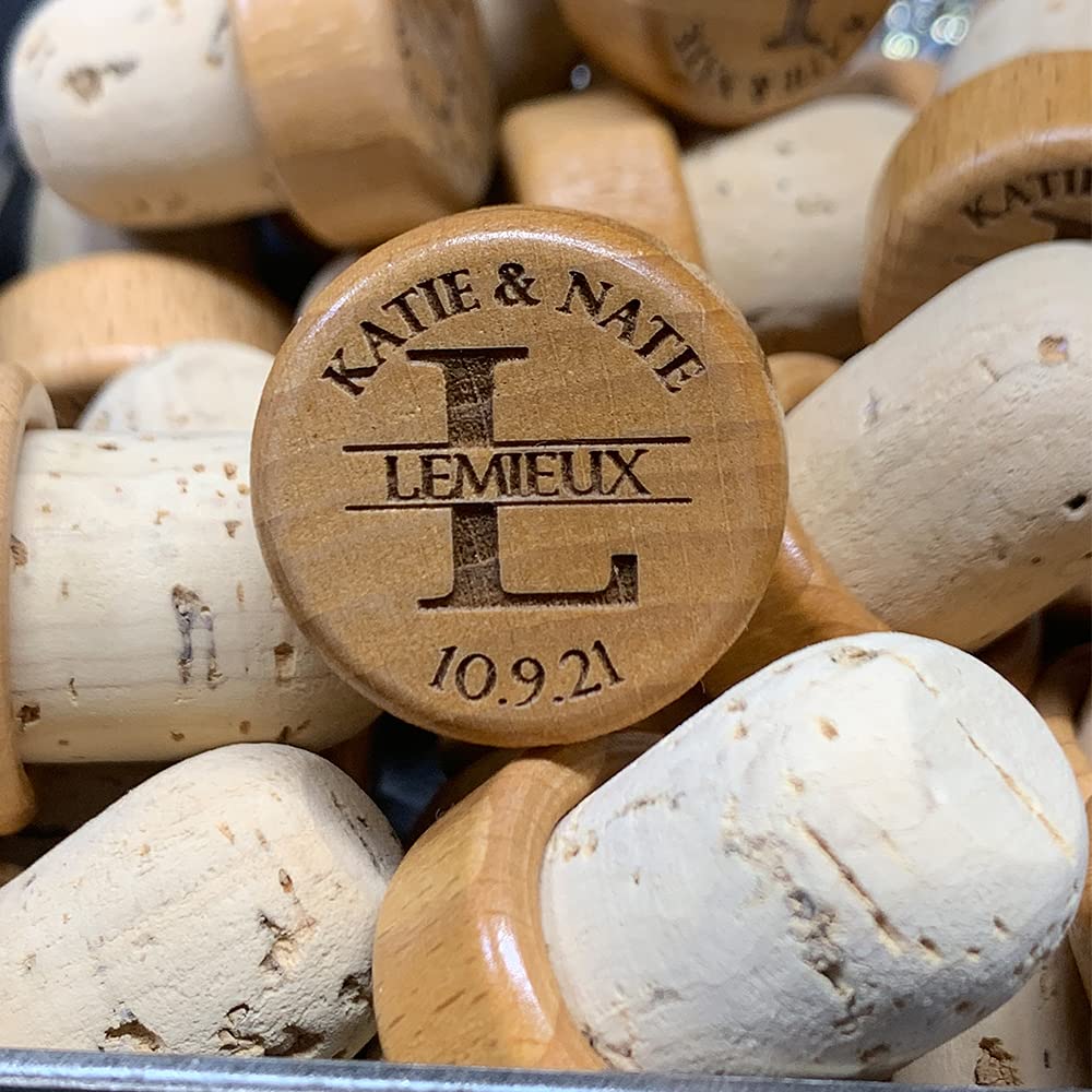 Wedding Favors for Guests Bulk 100 | Personalized Cork Wine Stopper Wedding Favors for Guests Bulk and Special Events