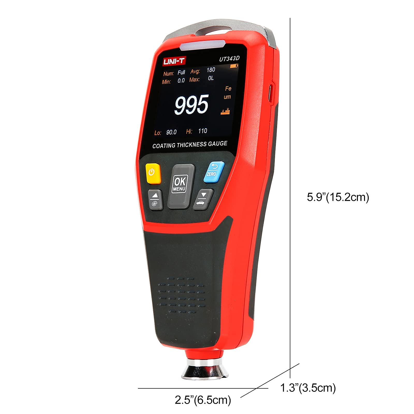 UNI-T Auto Test Maintenance Kit, Automotive Coating Thickness Gauge UT343D, Non-Contact IR Thermometer UT300S (Not for Human)