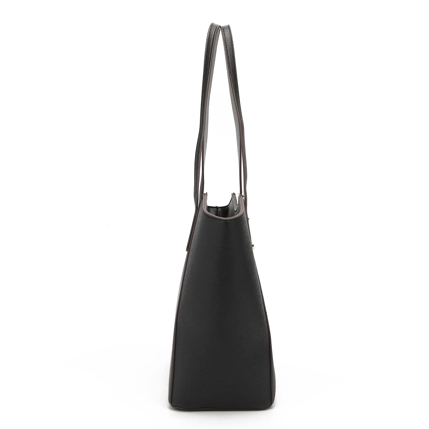 Nicole Lee Mia 3 Piece Set (Shopper, Mini Satchel, Pouch) (BLACK)