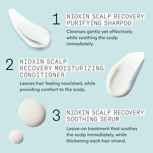Nioxin Scalp Recovery Anti-Dandruff System Kit for Itchy & Flaky Scalp, Pyrithione Zinc, 6.8 fluid ounce (Packaging May Vary)