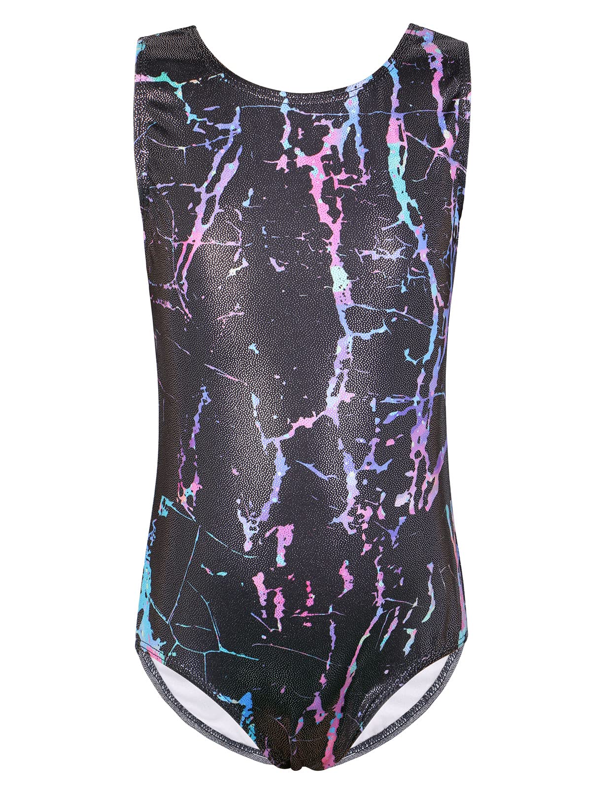 TFJH E Gymnastics Leotards Girls Ballet Dance Apparel Practice Outfits 8-9y Black Line 10A