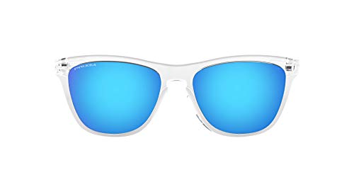 Oakley OO9013 Square Sunglasses, Crystal Clear/Prizm Sapphire, 55 mm