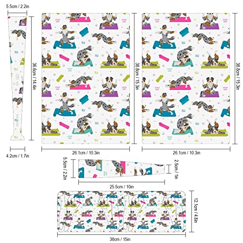 Yoga Australian Shepherdposes Full Protective Skin Cover Design Wrap Decal Sticker Compatible with PS5 Digital Edition Console and Controller