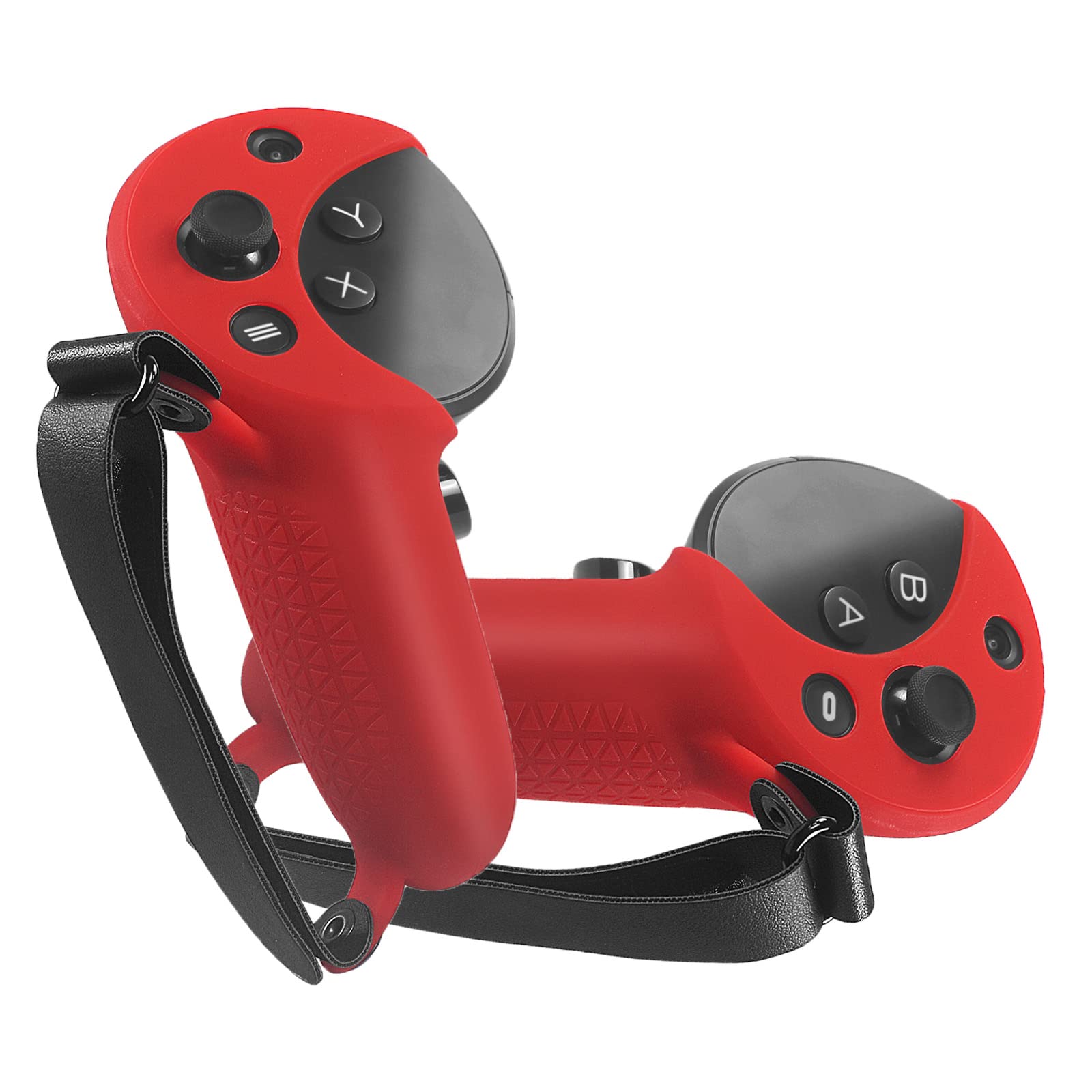 YipuVR Case Cover for Meta Oculus Quest Pro Controller Grips, Silicone Grip Cover Compatible with Meta Quest Pro Controller Grips with Knuckle Straps Skin-Only Cover (Red)