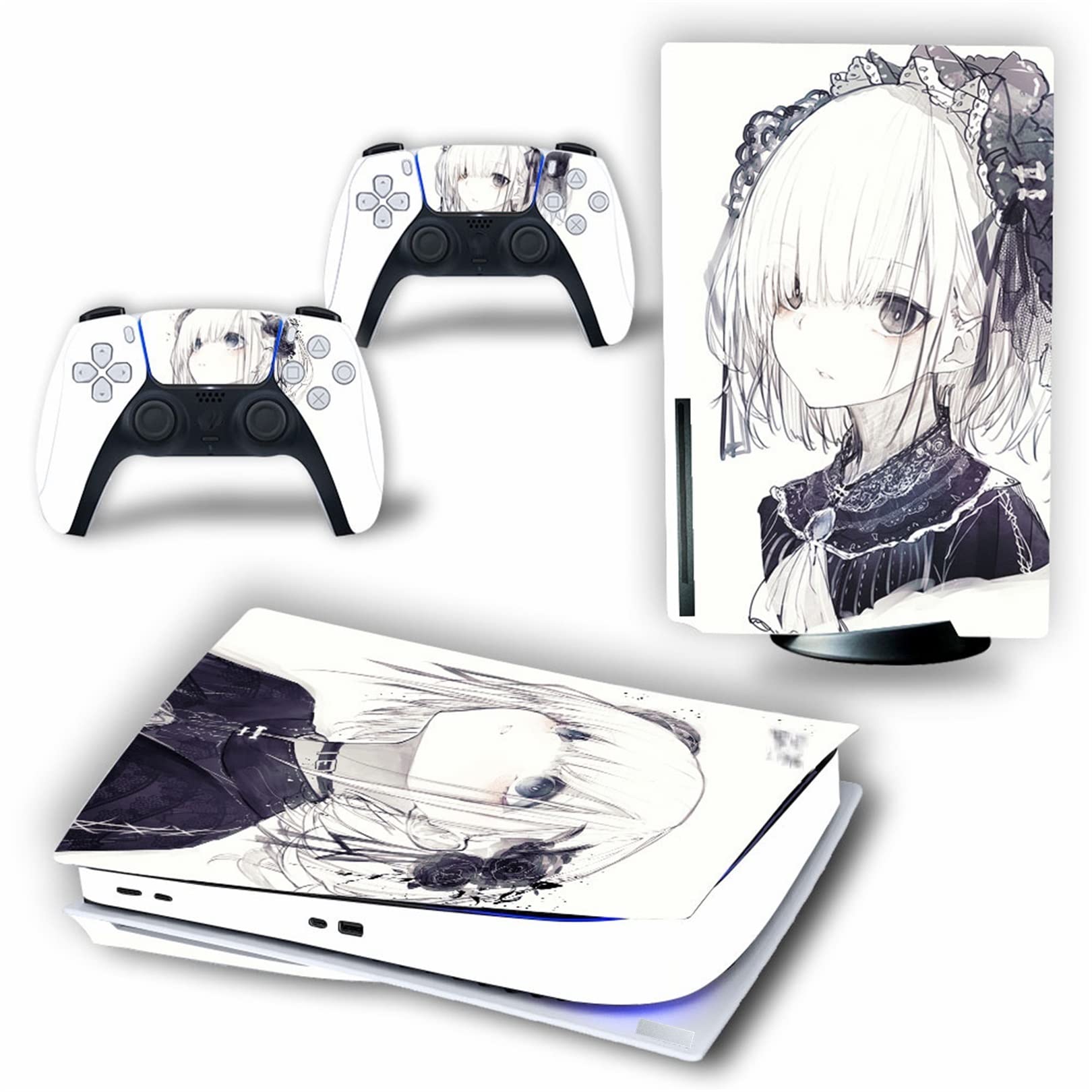 Top factory BUCEN for PS5 Skin Disc Edition & Digital Edition Console and Controller Vinyl Cover Skins Wraps Scratch Resistant, Compatible 68757 Anti Scratch (Size : Disc Version)