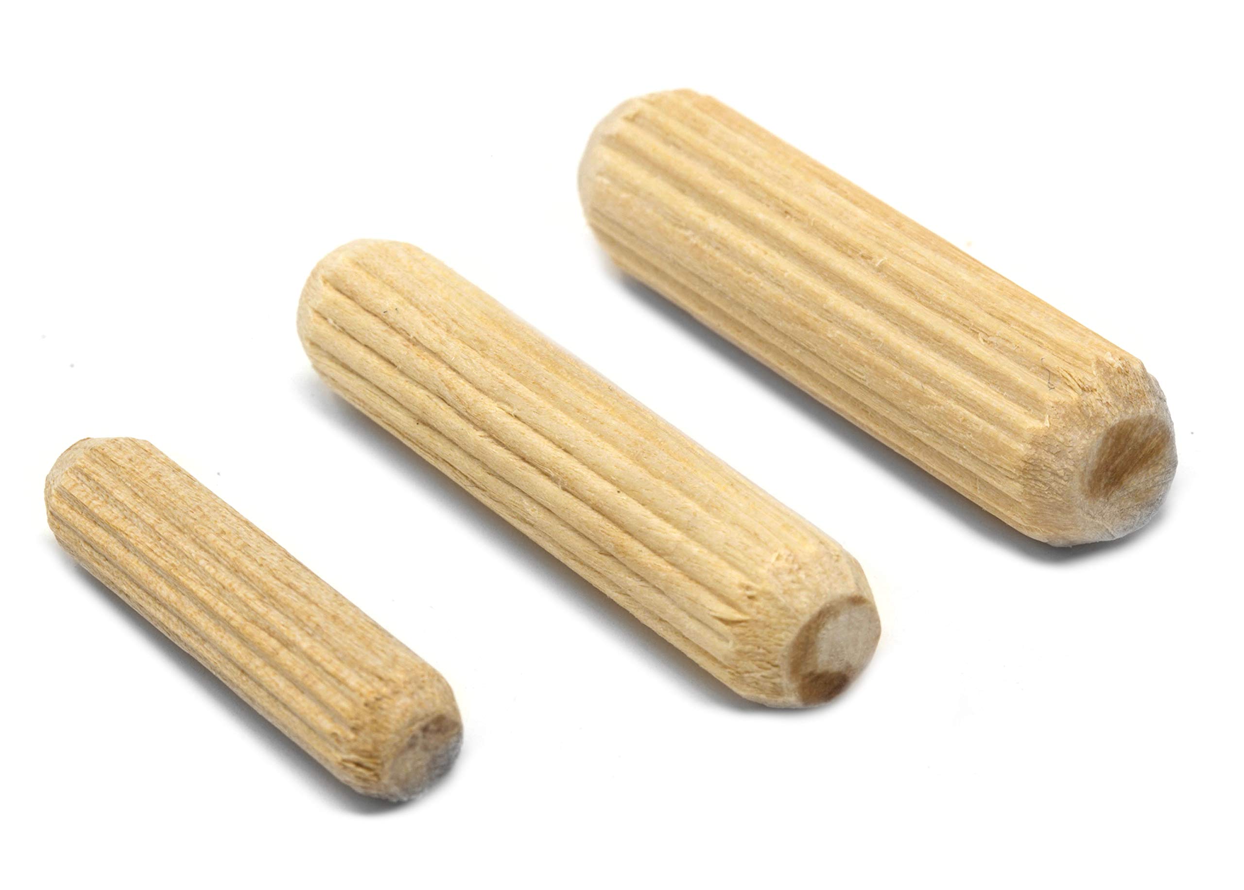 WEN JN400D 400-Piece Fluted Dowel Pin Variety Bucket with 1/4, 5/16, and 3/8-inch Woodworking Dowels