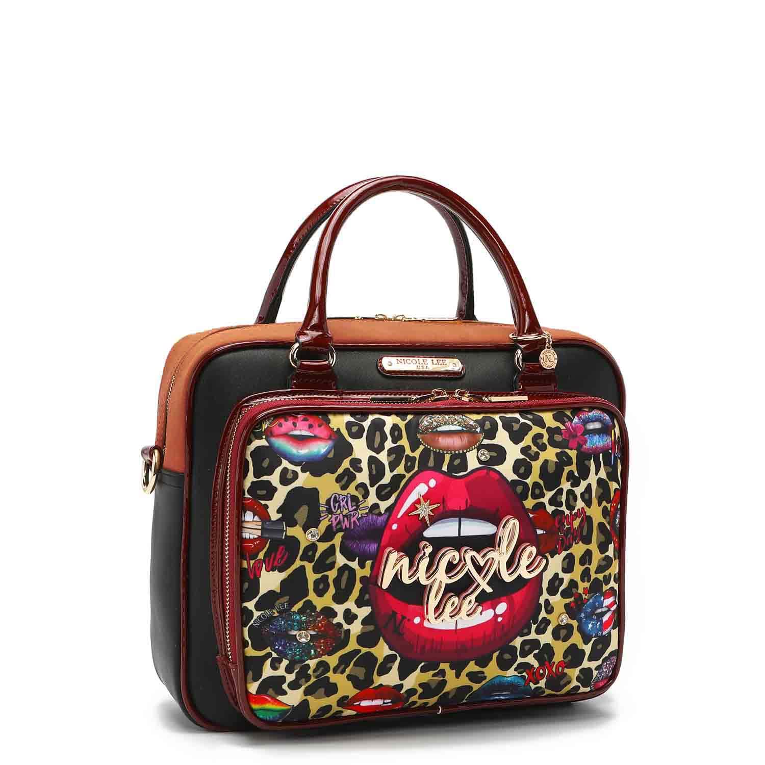 Nicole Lee Wild Lips Top Handle Handbag