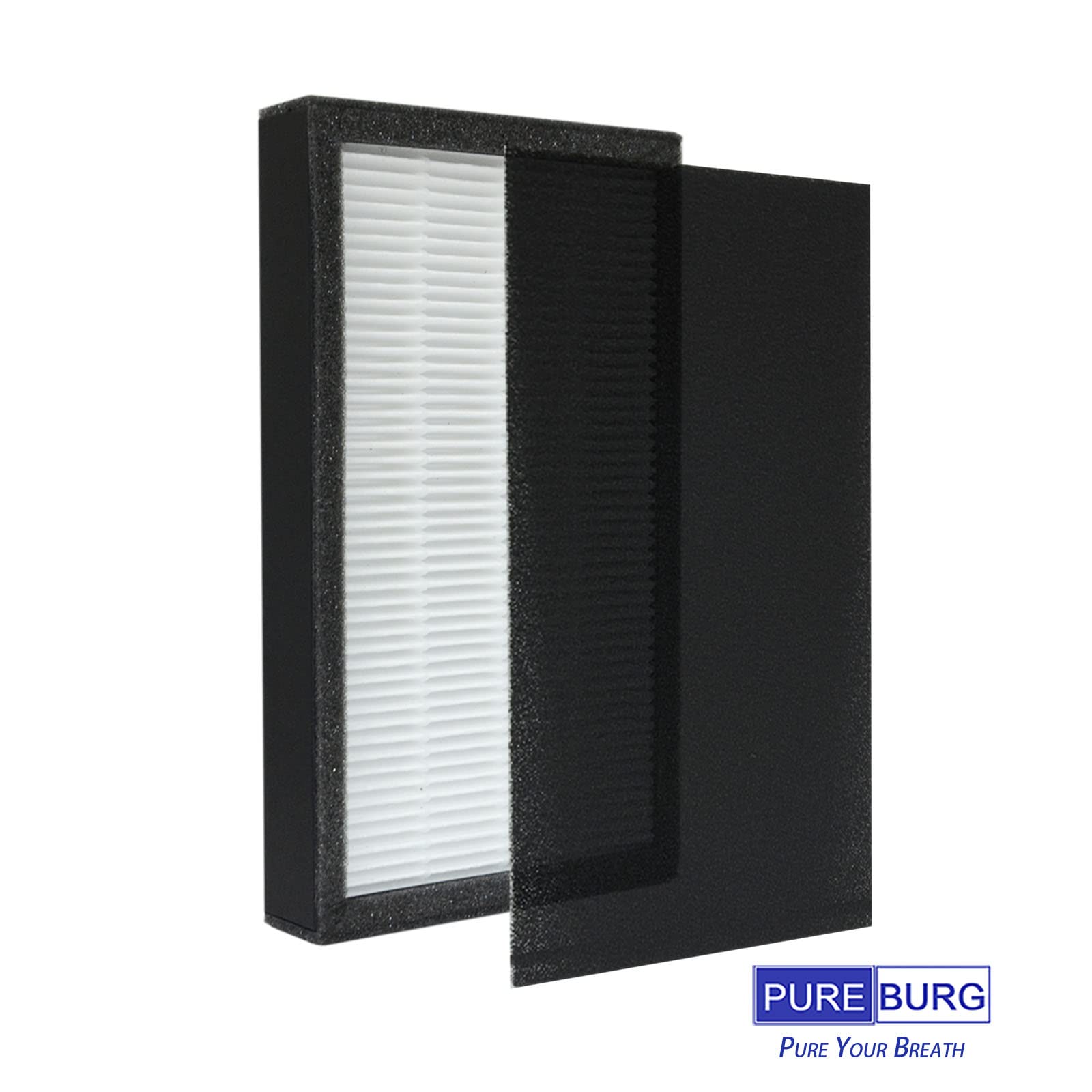 PUREBURG FLT4100 True HEPA Replacement Filter Set Compatible with GermGuardian AC4100 AC4100CA AC4150BL AC4150PCA AC4150PC AC4175W Air Purifiers,Part Number FLT4100, Filter E,FLT11CB4