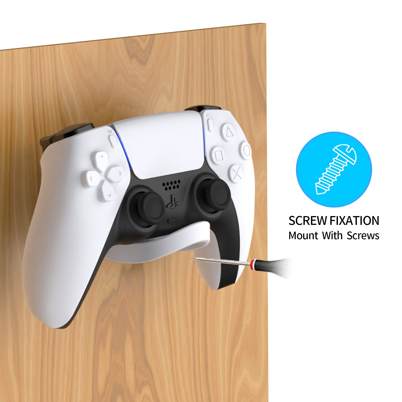 WANLIAN 6 pack Game Controller Organizer,Controller Wall Mount,Headphone Holder Compatible with PS5