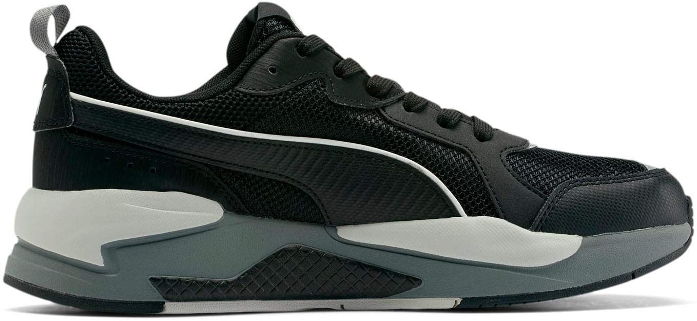 PUMA unisex adult X-ray Sneaker, Puma Black-puma Black-metallic Silver-high Rise, 10.5 US