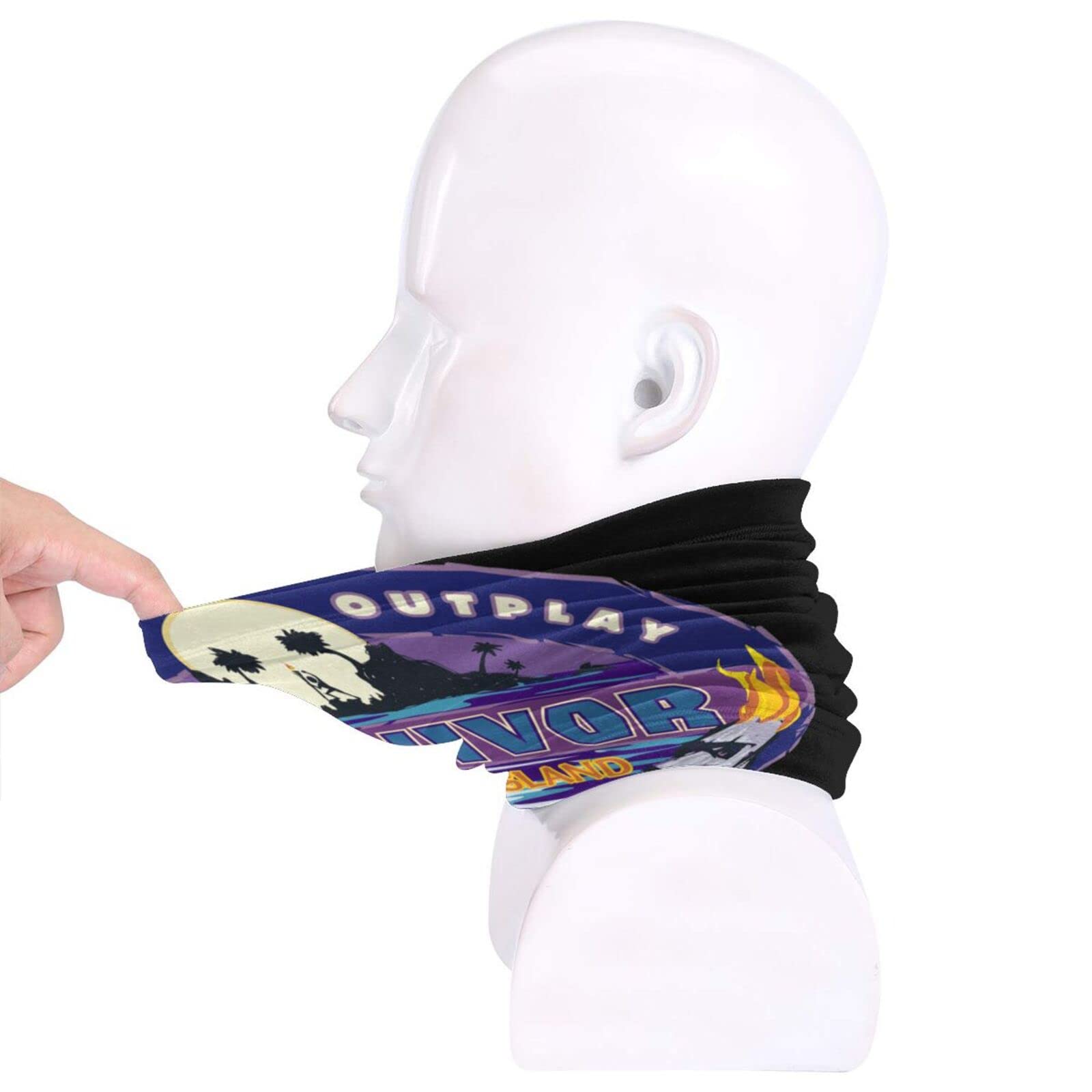Suruiver Survivor Mask Magic Scarf Bandana Balaclava Headband Neck Gaiter, Black1