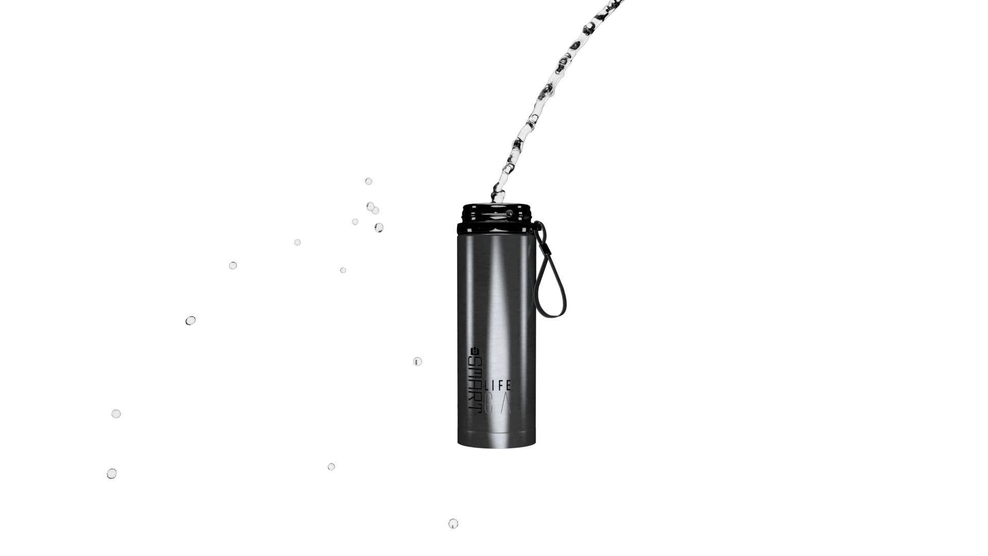 SmartLifeCA - Smart Thermos Large Water Bottle, LCD Temperature Display, 32 Oz Stainless Steel, Tea Infuser, Coffee Leak Proof, Vacuum Insulated Metal Outdoor Sports (Silver) (SMA-BOT-V1)