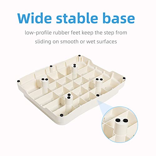 Wefaner Bath Shower Step,Stackable Bathtub Non Slip Safety Step Stool, Indoor/Outdoor Handicap Wideing Hands Free Platform Medical Portable Stack-Able, for High Beds, Kitchens,Bathroom.