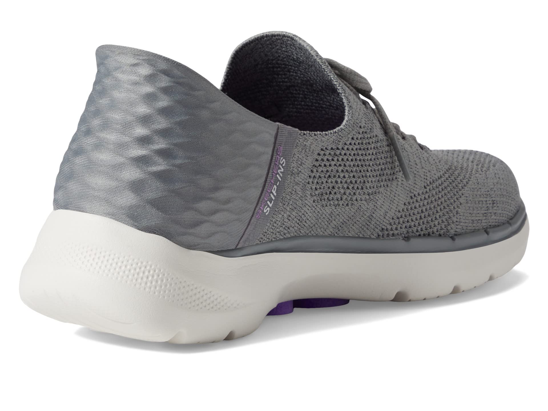 Skechers Go Walk 6 Lovely Day Hands Free Slip-Ins Gray/Lavender 8 B (M)