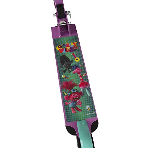 PlayWheels Trolls World Tour- 2- Wheel Aluminum Folding Scooter