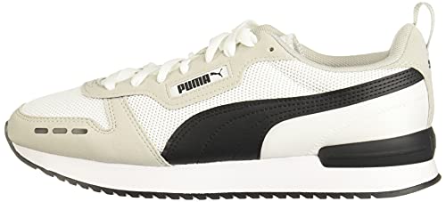 PUMA Mens R78 Sneaker, PUMA Mens White-Gray Violet-PUMA Mens Black, 8.5
