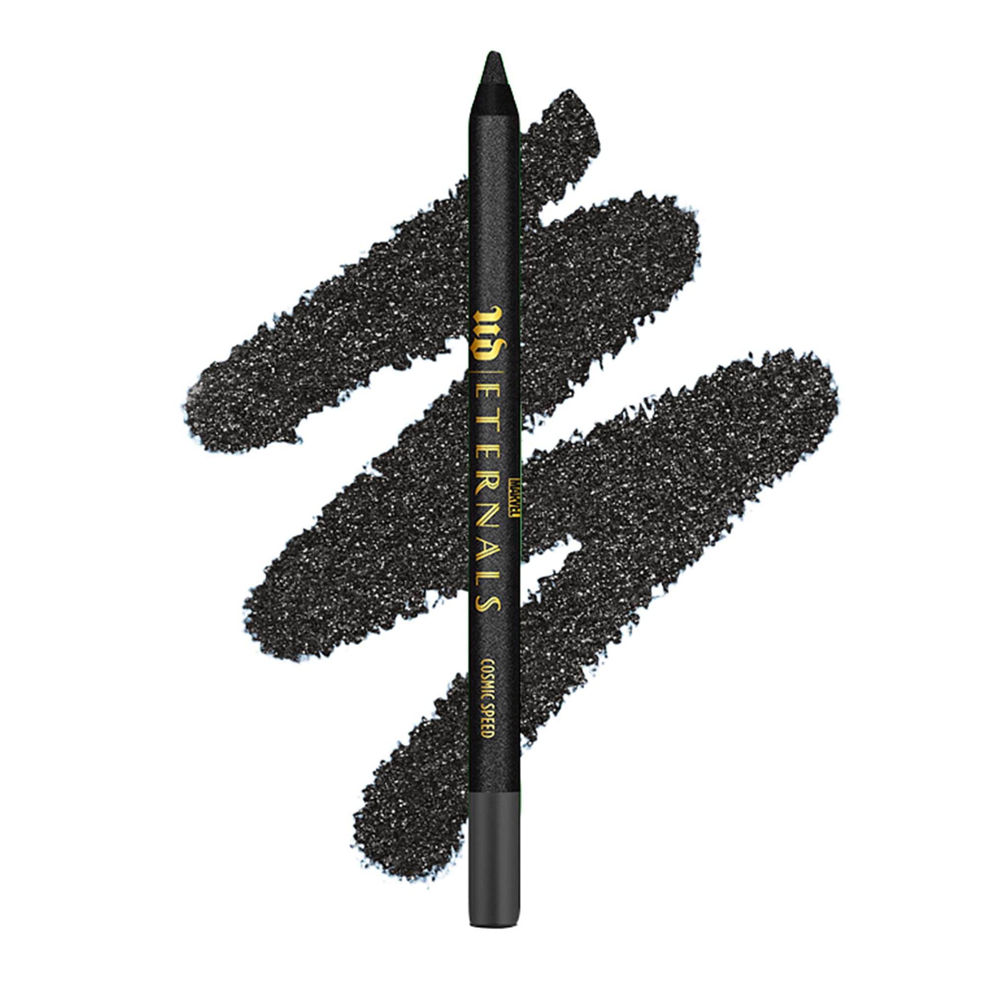 Urban Decay | Marvel Studios Eternals 24/7 Glide-On Eye Pencil, Speed - Deep Black with Glitter Finish - Award-Winning, Waterproof Eyeliner - Long-Lasting, Intense Color