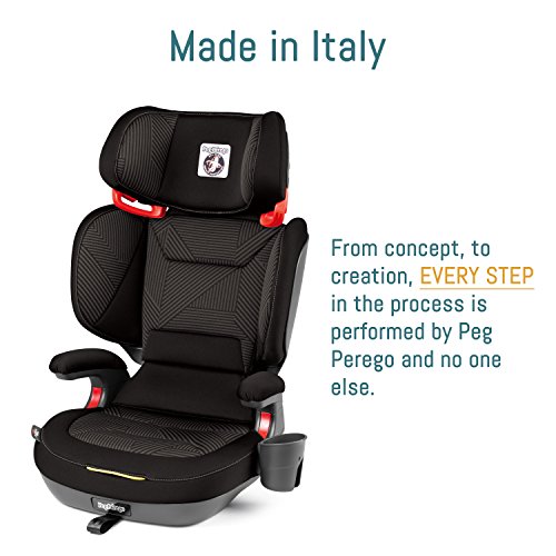 Peg Perego Viaggio Shuttle Plus 120 - Booster Car Seat - for Children from 40 to 120 lbs - Made in Italy - Licorice (Black)
