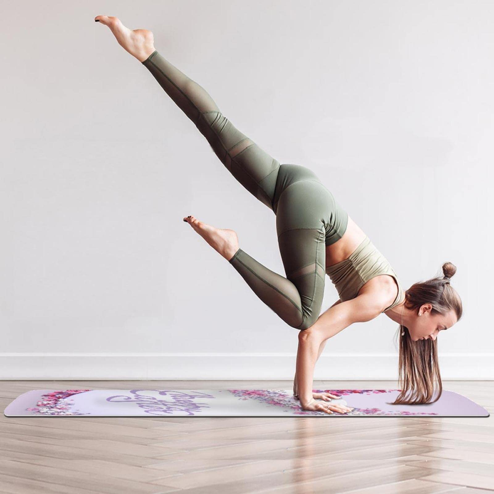 Yoga Mat, Yoga Mats for Home Workout, Workout Mat, Exercise Mats, Pilates Mat, easter bunny egg pattern