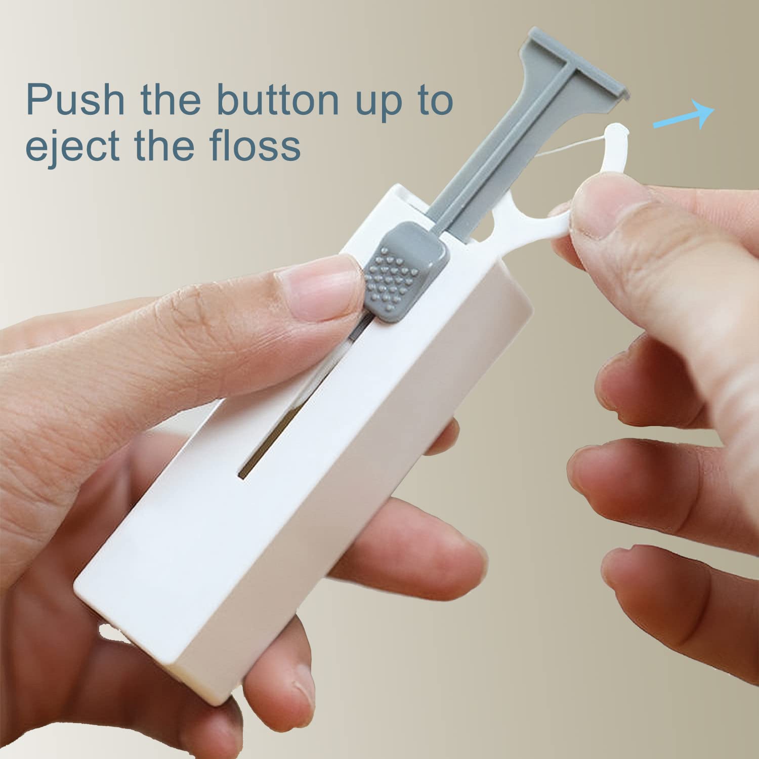 ZHENBUCUO Floss Picks Dispenser, Total 110 Count(White) Dental Flossers for Adults, Portable Floss Dispenser and Refills, Floss Holder Reusable for Home Hotel Travel Clean Teeth
