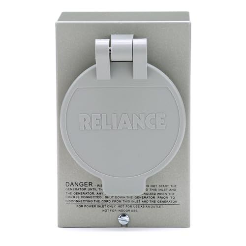 Reliance Controls Corporation PB20 20-Amp NEMA 3R Power Inlet Box for Generators Up to 5,000 Running Watts,Gray